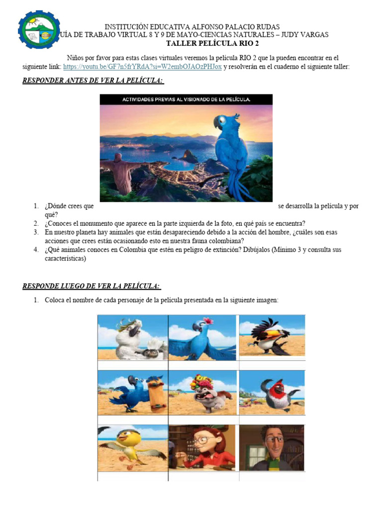 Taller Película Rio 2 | PDF