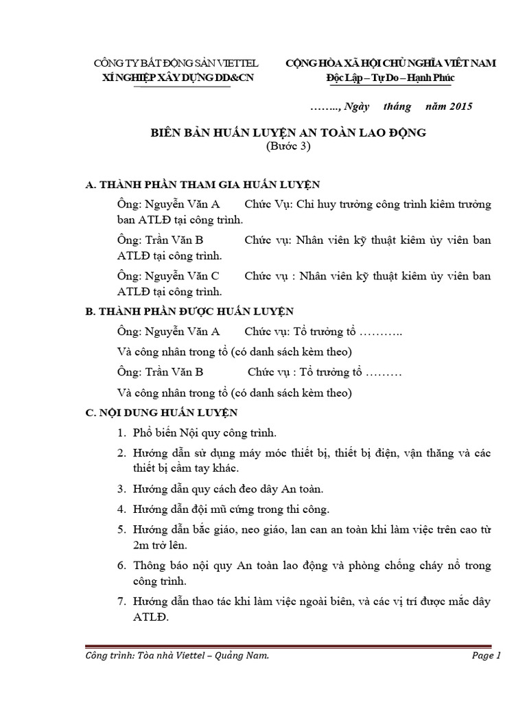 BB Xac Nhan Huan Luyen ATLD Buoc 3 | PDF