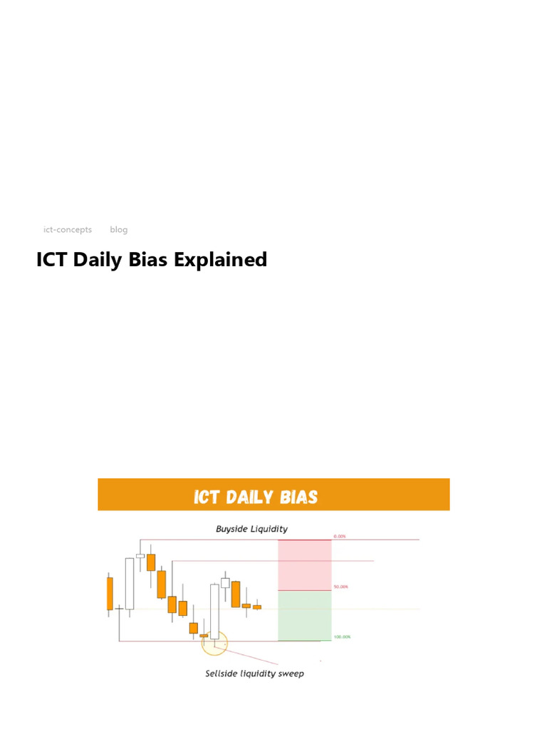 Understanding ICT Daily Bias in Trading | PDF | Market Liquidity | Bias