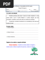 Ficha de Gramática - Nomes Colectivos | PDF