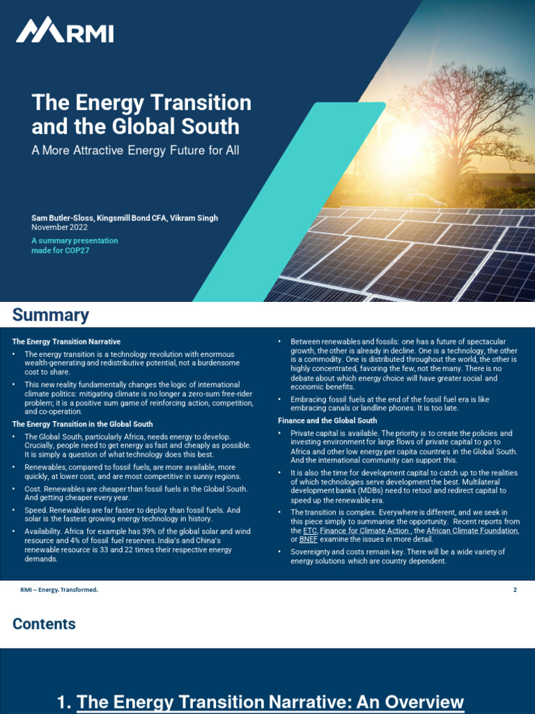 The Energy Transition and The Global South | PDF | Renewable Energy ...