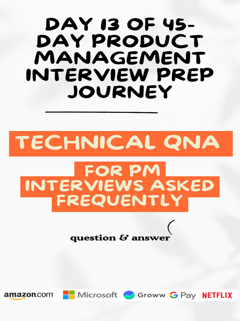 Technical QnA PM Interview Part 1 | PDF | Websites | Networking Technical QnA PM Interview Part 1 | PDF | Websites | Networking