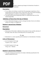 Laws of Motion Mind Map | PDF