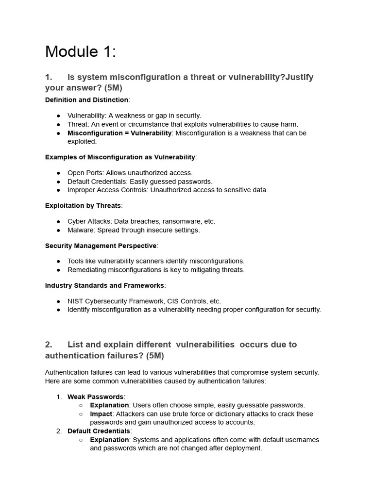 VDE QB SOLUTION's | PDF | Threat (Computer) | Information Security