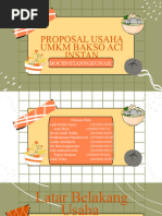 Proposal Bisnis Bakso Aci | PDF | Karier & Perkembangan