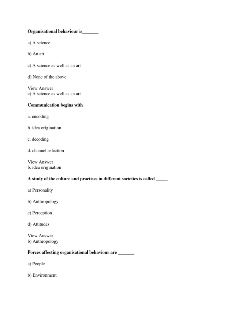 Understanding Organizational Behaviour | PDF | Organizational Behavior ...