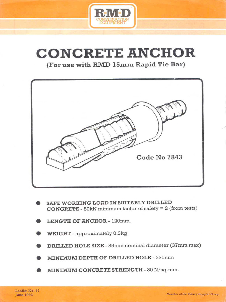 Concrete Anchor Technical Datasheets | PDF