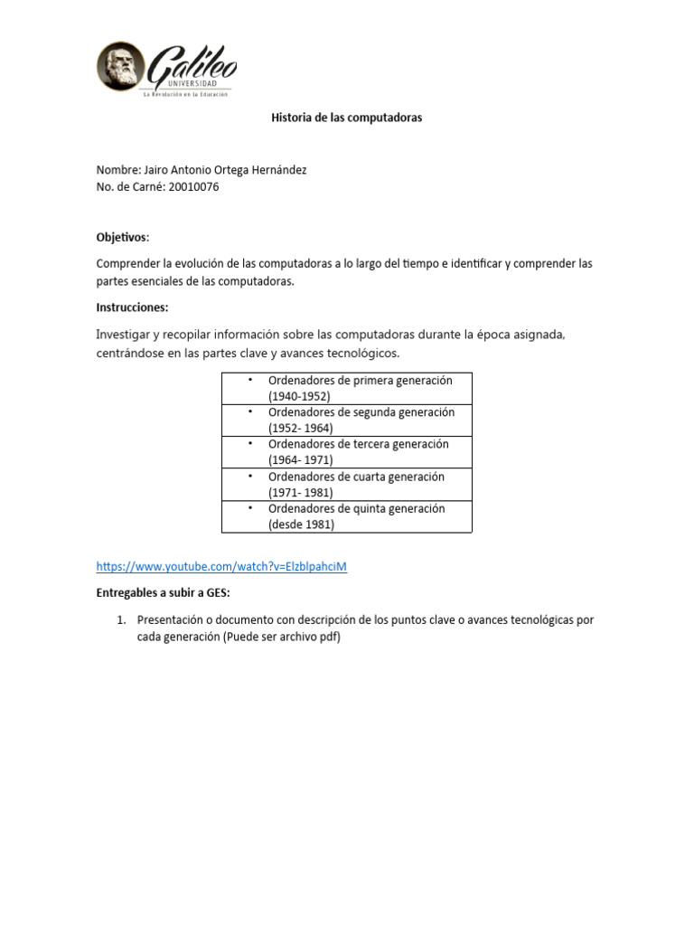 Ejercicio Practico Computadoras | PDF | Microprocesador | Circuito integrado