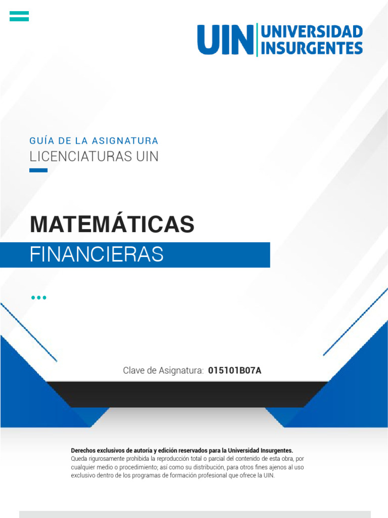 Act Guia Matematicas Financieras | PDF | Aprendizaje | Evaluación