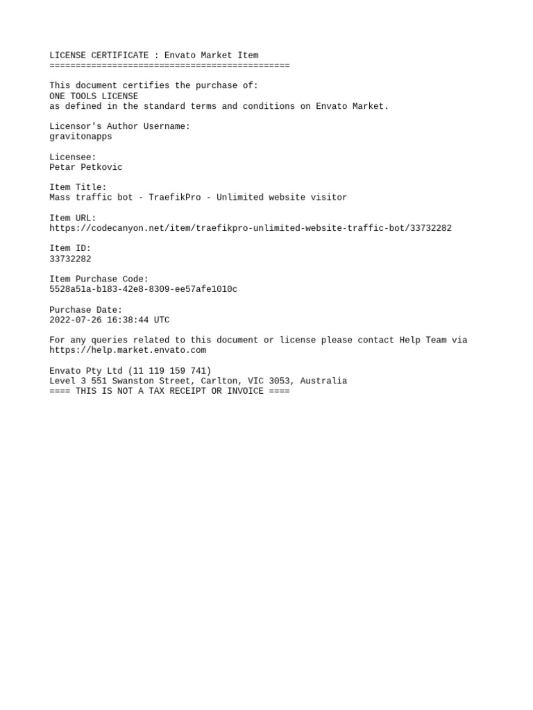 Traefikpro Unlimited Website Traffic Bot License | PDF | Business ...
