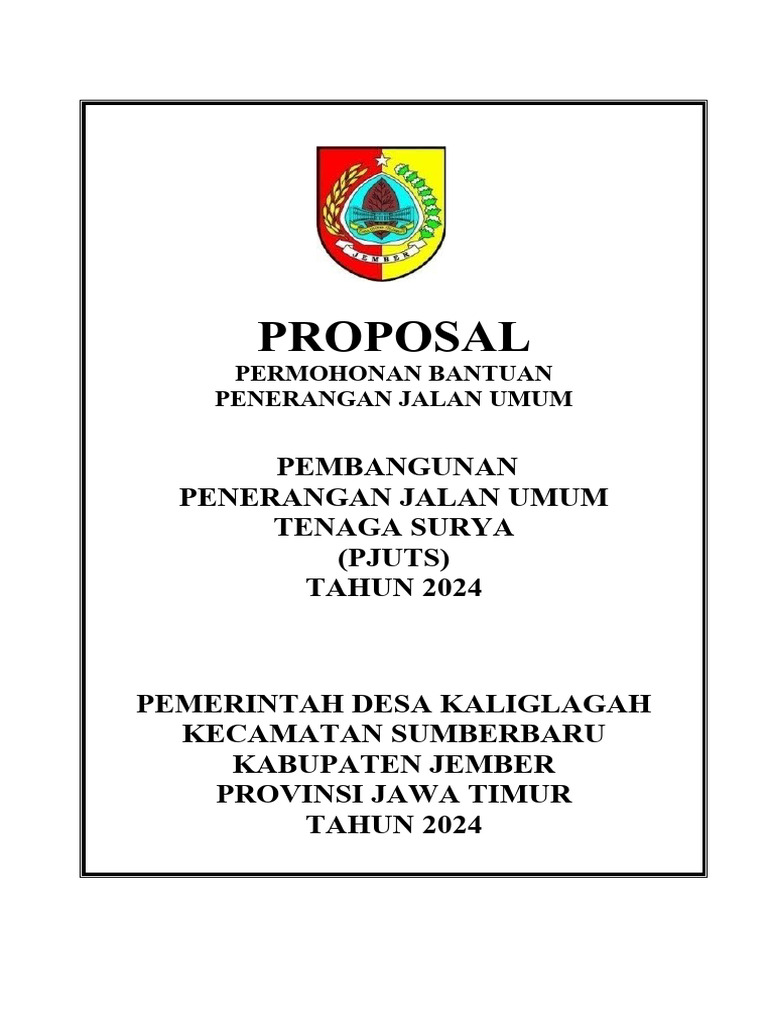 Proposal Pjuts Kaliglagah Sumberbaru | PDF