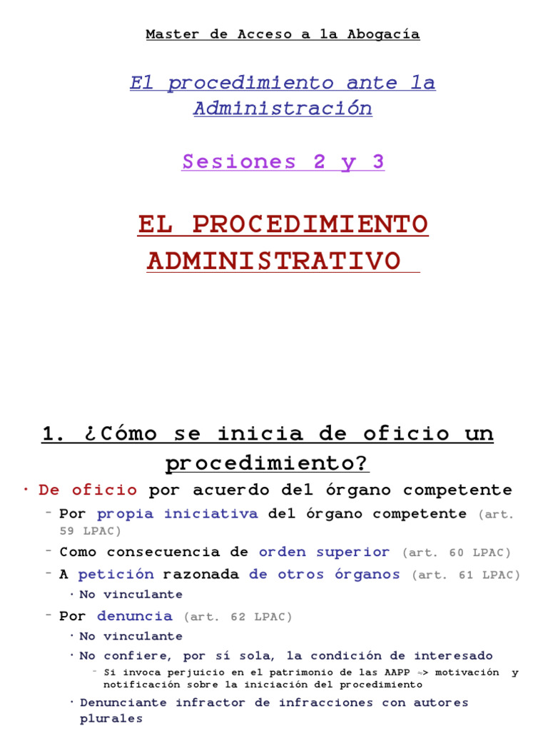 Procedimiento Administrativo en Abogacía | PDF | Justicia | Crimen y ...