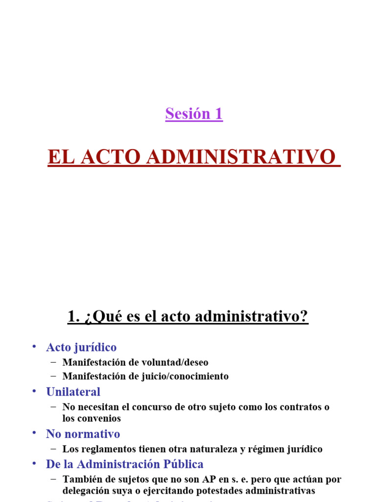 Diferencias Acto Administrativo y Reglamentos | PDF | Regulación | Esfera pública