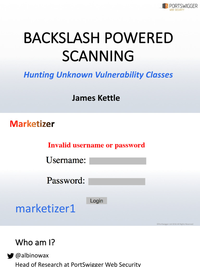 eu-16-Kettle-Backslash-Powered Scanning-Hunting-Unknown-Vulnerability-Classes | PDF | Software ...