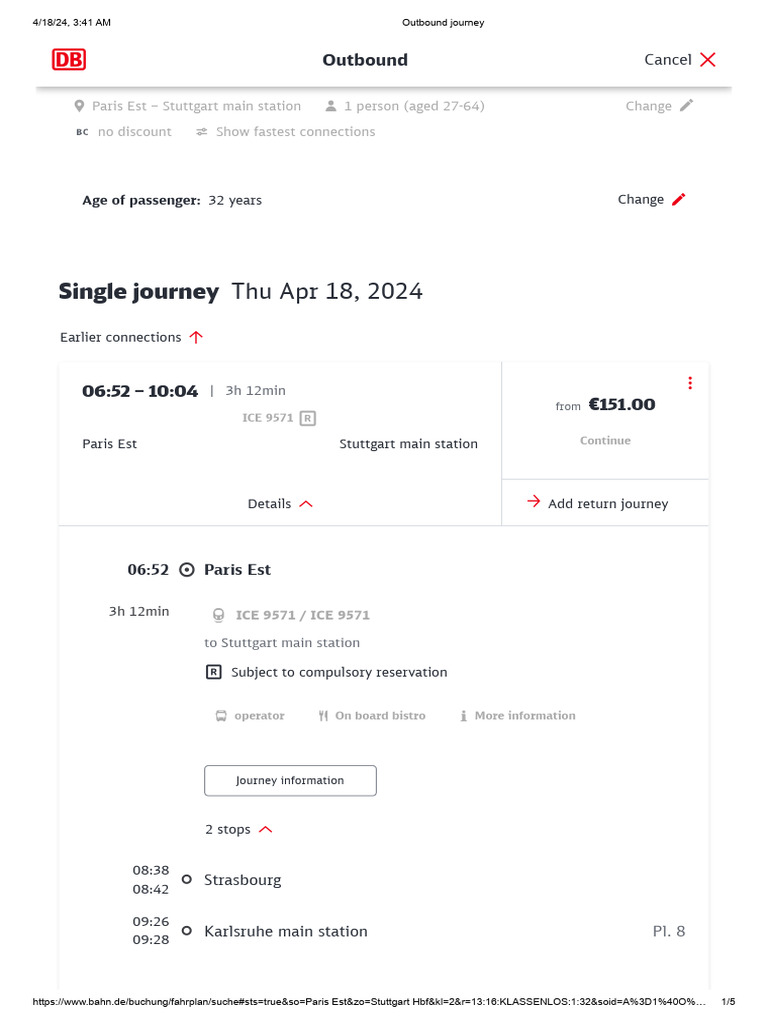 Outbound journey | PDF