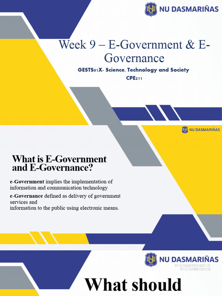 Week 9 - E-Government | PDF