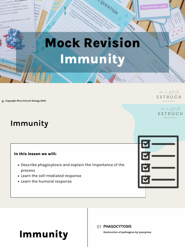 A1/AS Level (Cie/aqa/ocr) Immunity Notes N Revision Qs | PDF | B Cell ...