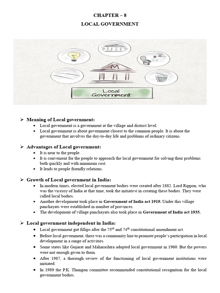 Local Government | PDF | Government | Government Of India