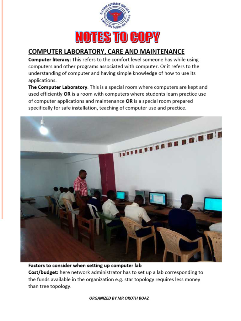 Computer Lab Care and Maintainance | PDF | Computer Hardware | Personal Computers
