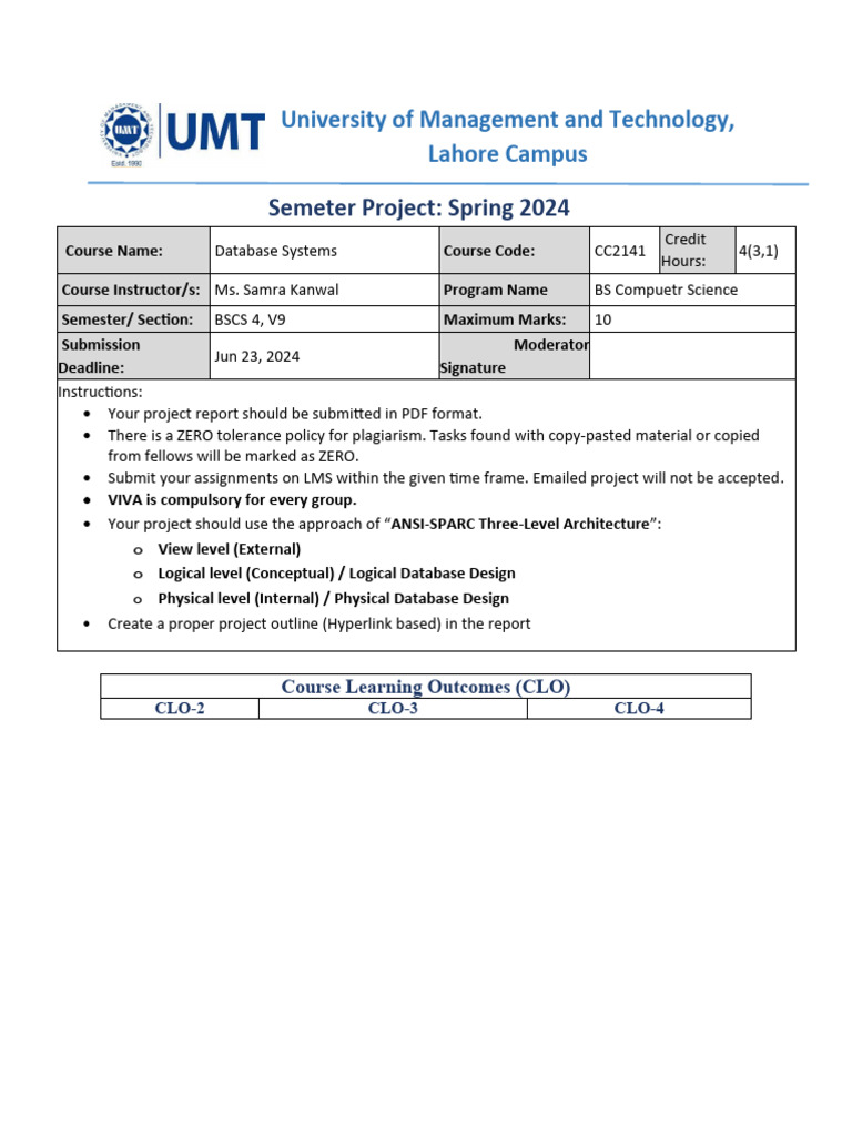 Semester Project DB | PDF | Database Design | Databases