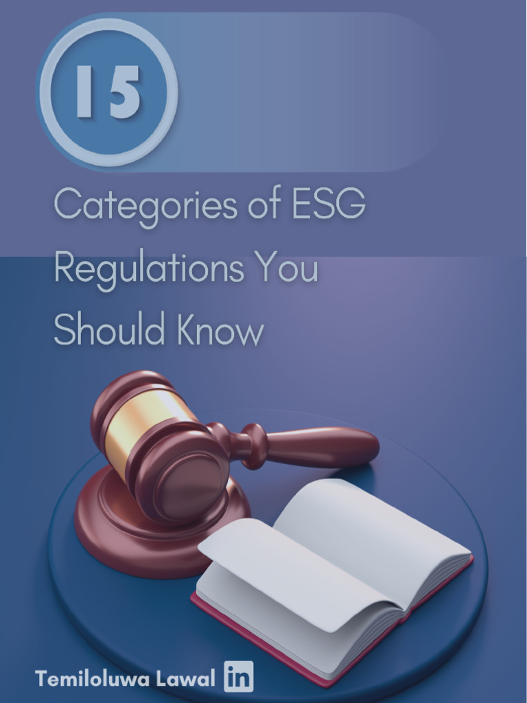 15 Categories of ESG Regulations You Should Know | PDF | Sustainability ...