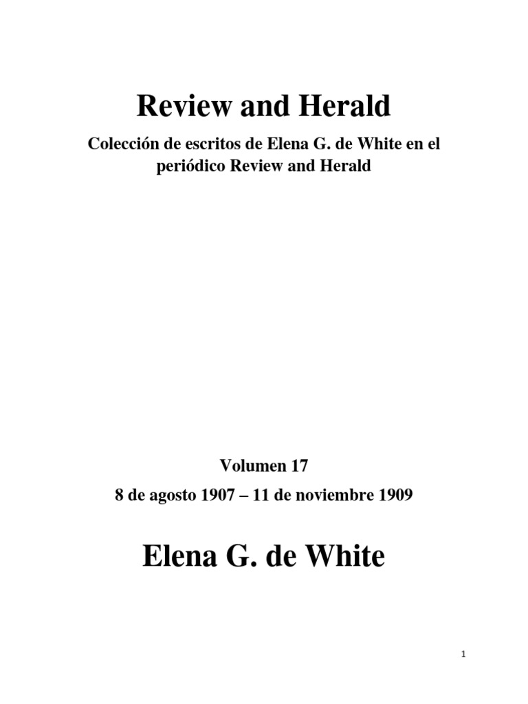 17 Review and Herald 1907-1909 Espanol | PDF | Cristo (título) | Salvación