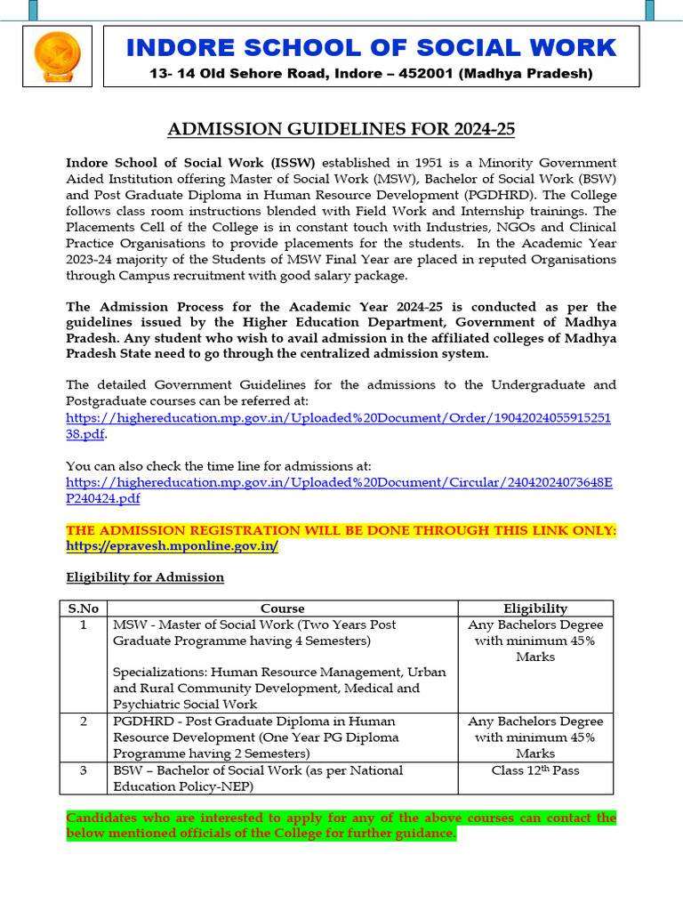 Admission-Guidelines-2024-25 | Download Free PDF | Bachelor's Degree ...