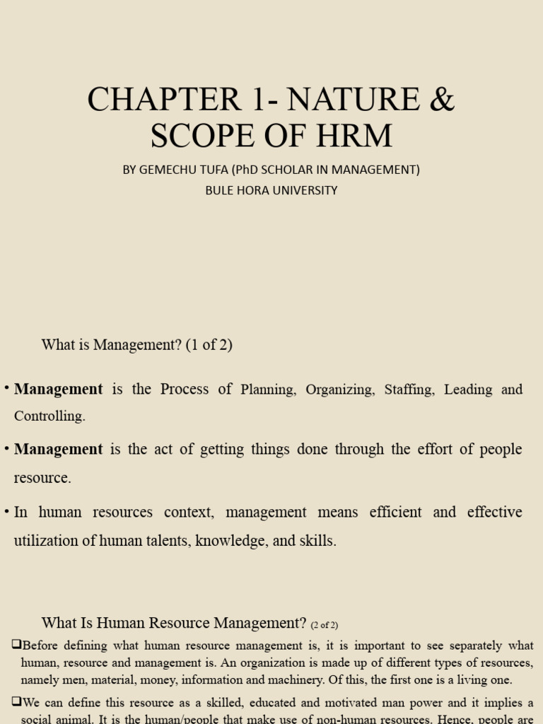 Chapter 1 Intro To HRM | PDF | Human Resource Management | Human Resources