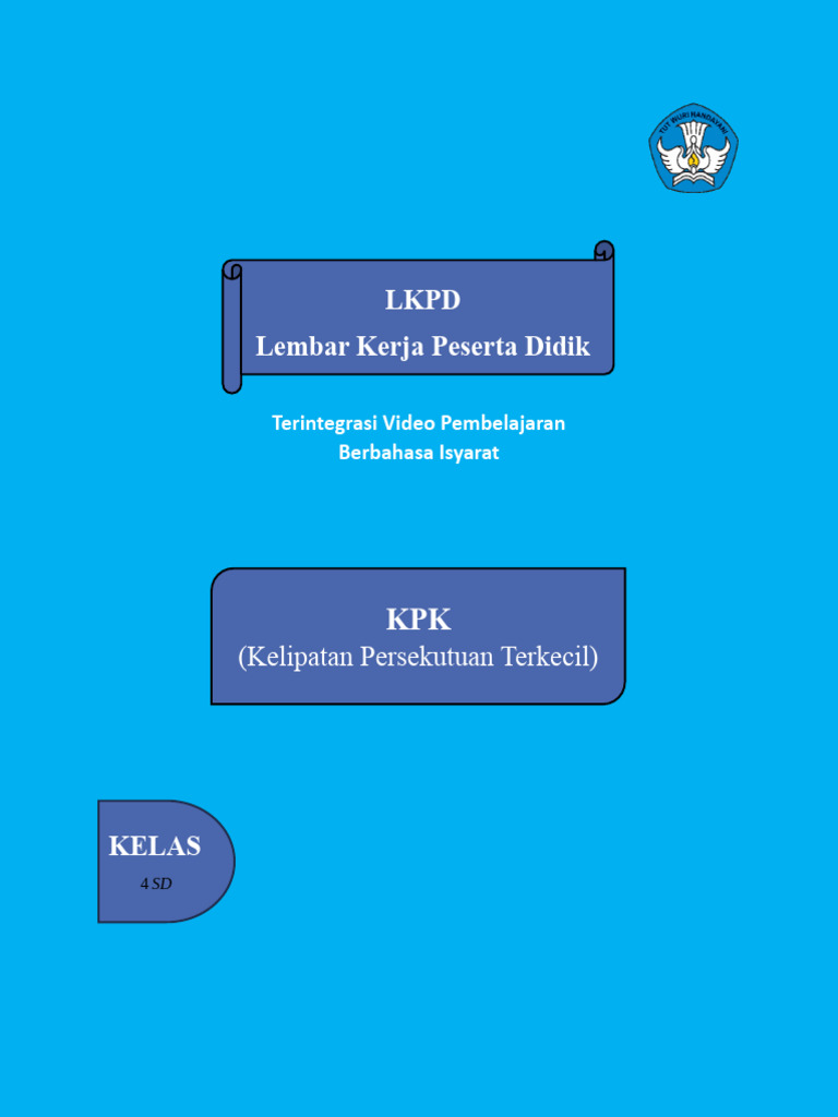 Contoh LKPD KPK SD Kelas 4 | PDF | Game & Aktivitas | Metode & Bahan Ajar