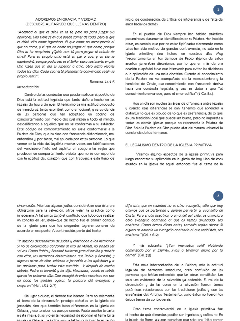 Adoremos en Gracia y Verdad | PDF | Pablo el apóstol | Cristo (título)