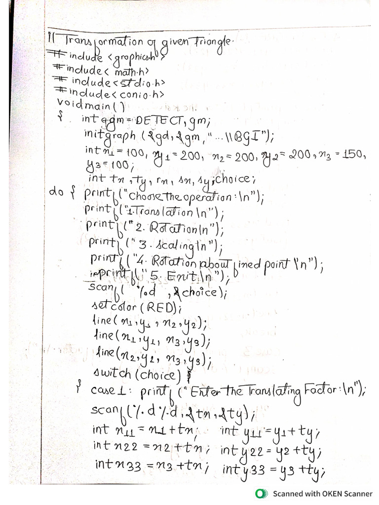 Computer Graphics Lab | PDF