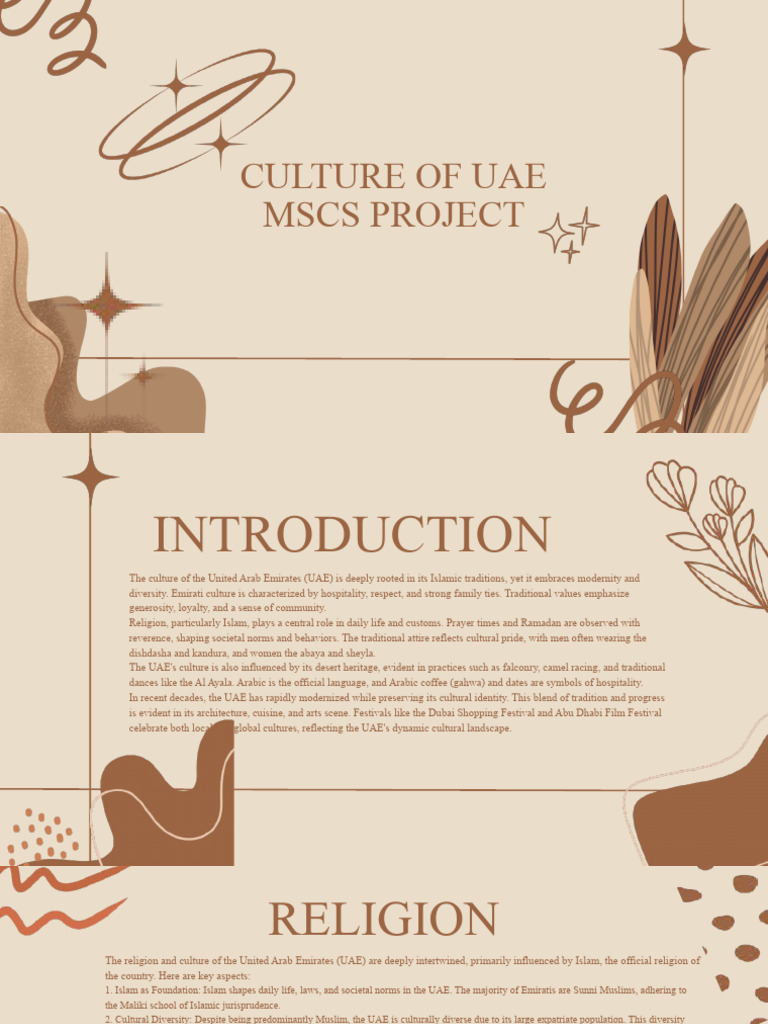 MSCS Project - Culture of UAE (Disha Khatri - 11B) | PDF | United Arab ...