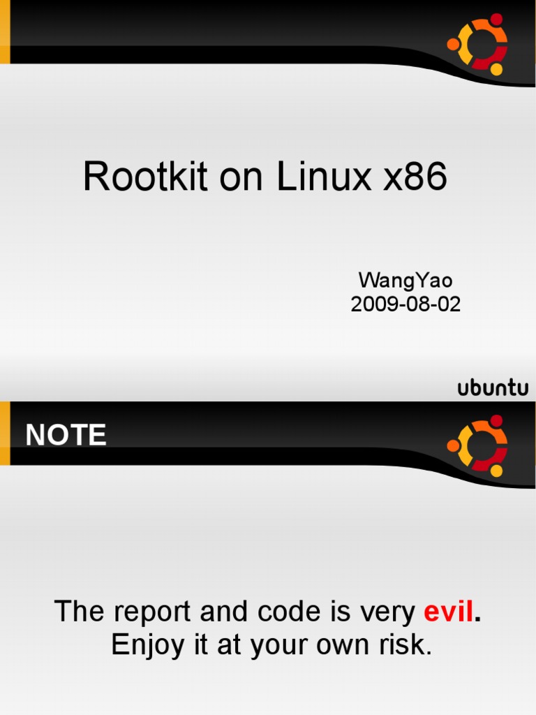 WangYao - Rootkit On Linux x86 | PDF | Computer Engineering | Operating System Technology