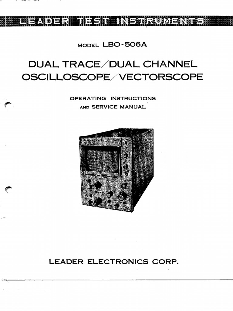 Lbo 506a Oscilloscope Manual 2 | PDF