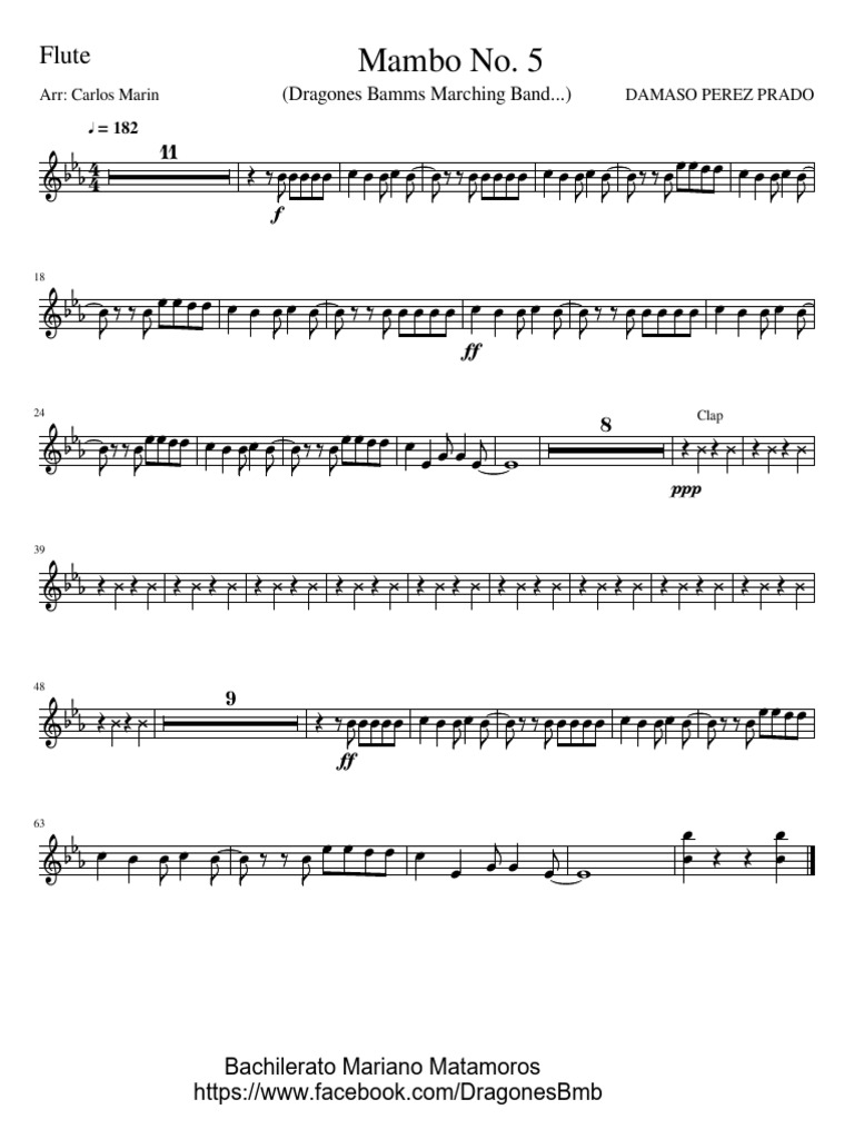 Mambo - No. - 5. Flute | PDF