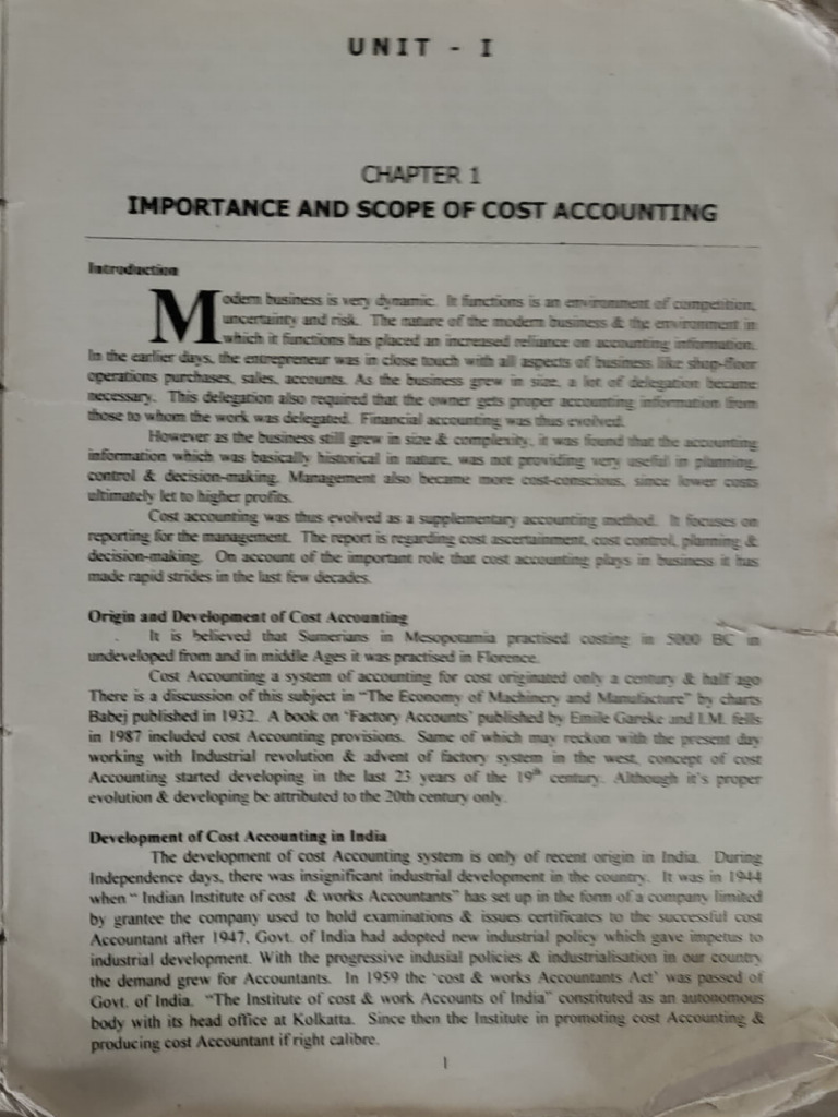 Cost Accounting | PDF | Cost | Expense
