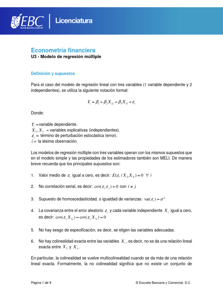 notas03 | Descargar gratis PDF | Econometría | Análisis de regresión