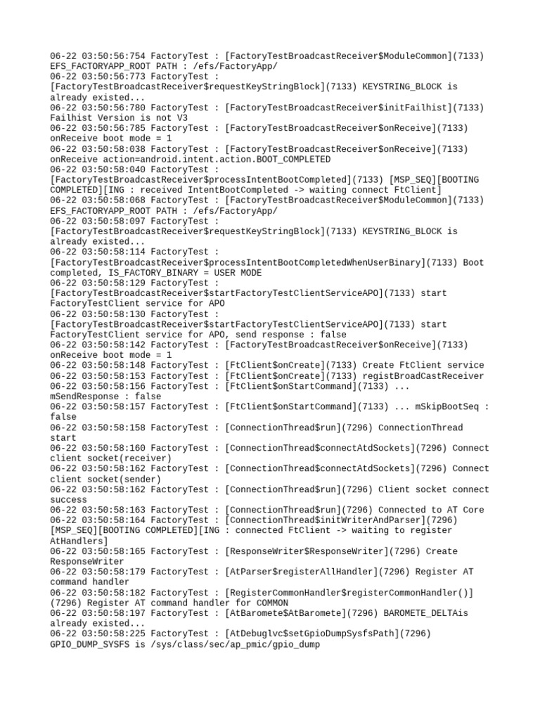 First Boot Log Pdf Computing Operating System Technology 8698