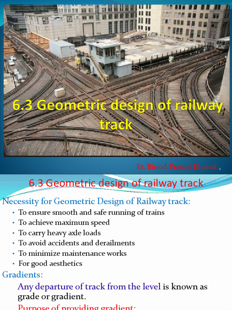 6 3 Geometric Design Of Railway Track Pdf Transport Rail
