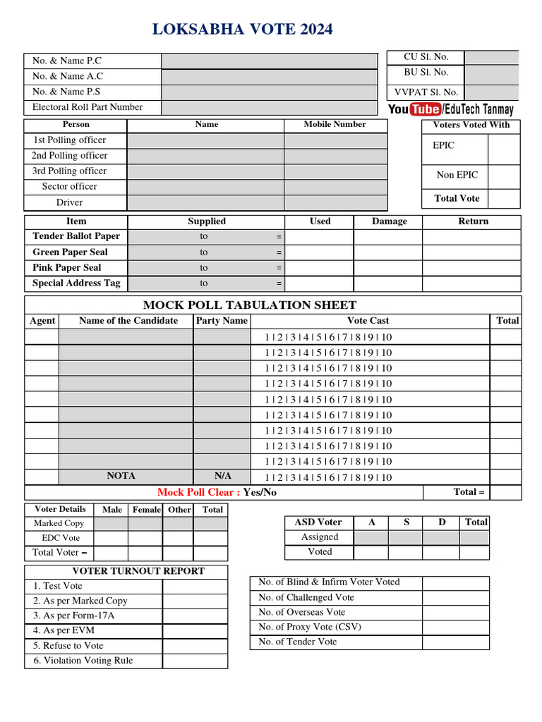 Presiding Hand Note 2024 | PDF | Voting | Democracy