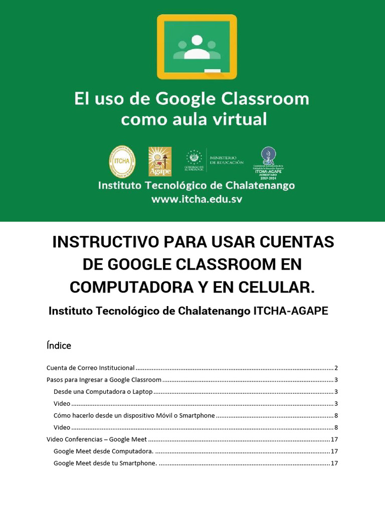 457 Instructivo Google Classroom Google Meet | PDF | Aplicación movil ...