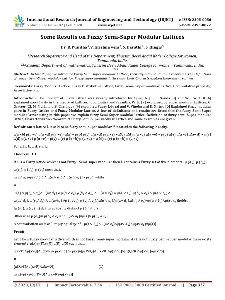 Irjet V7i2200 | PDF | Theorem | Abstract Algebra