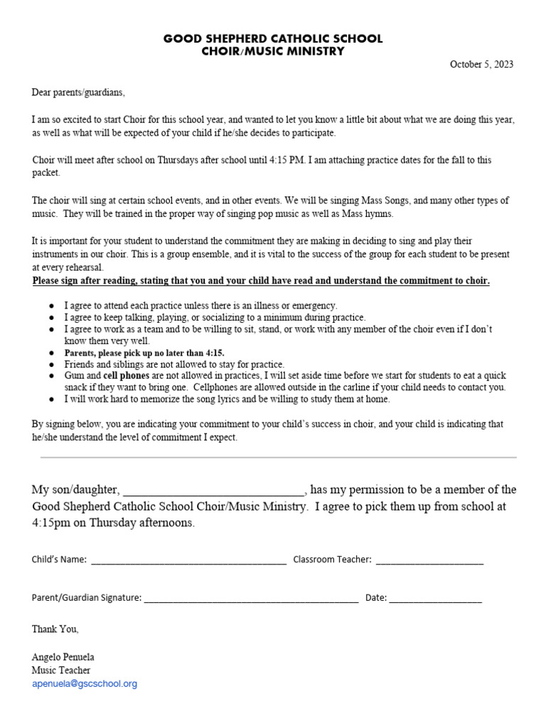 Choir Letter | PDF | Choir | Musicology