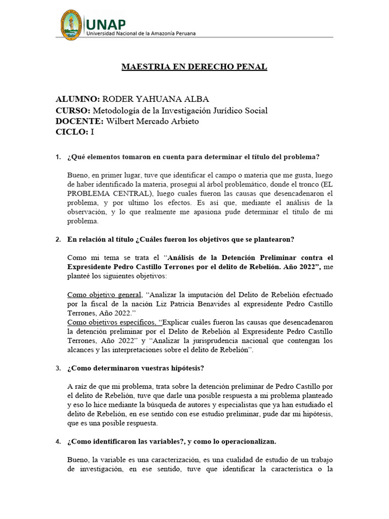 Arbol problemático - Caso Pedro Castillo | PDF