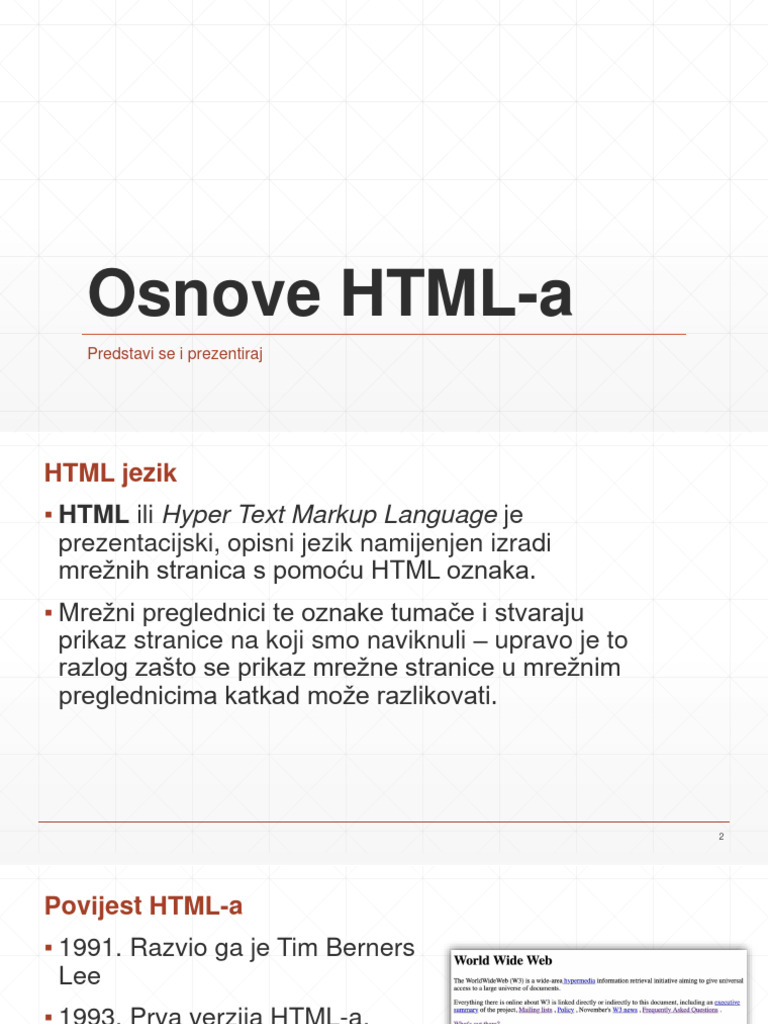 Osnove HTML-a | PDF