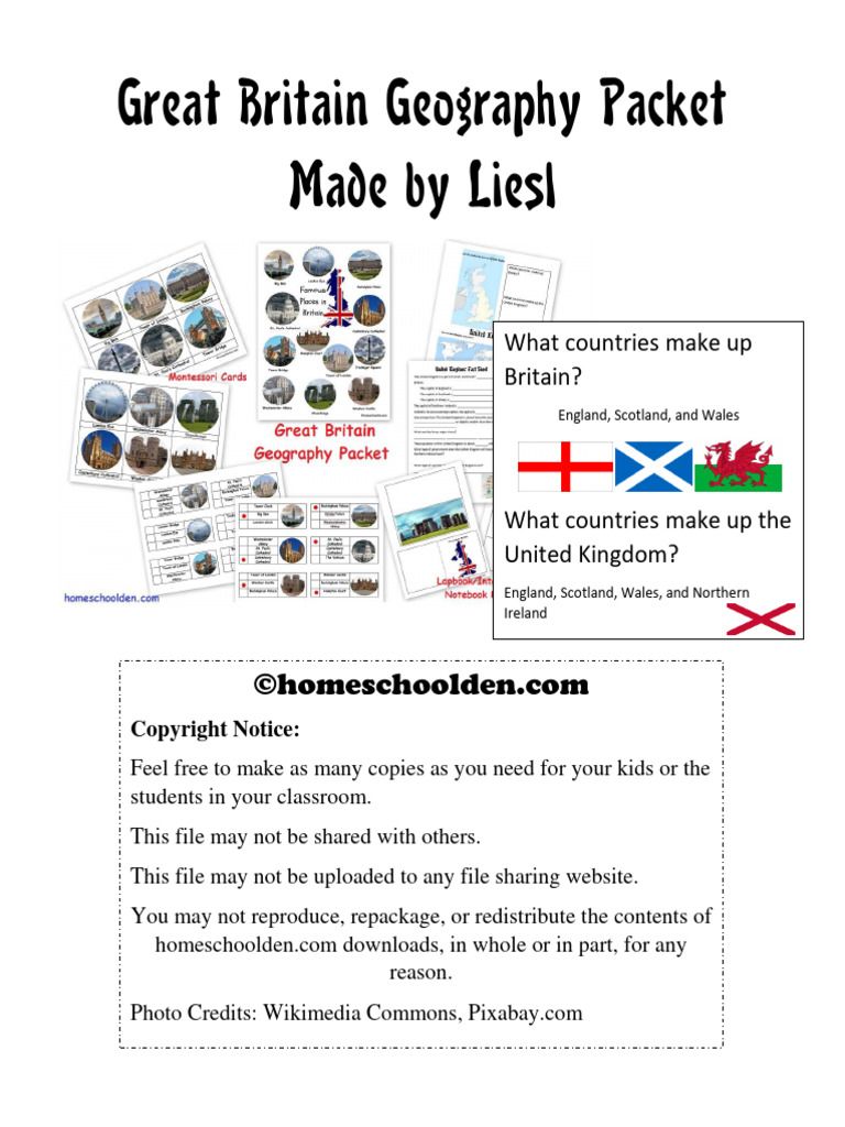 Britain Geography Packet | PDF | Stonehenge | United Kingdom