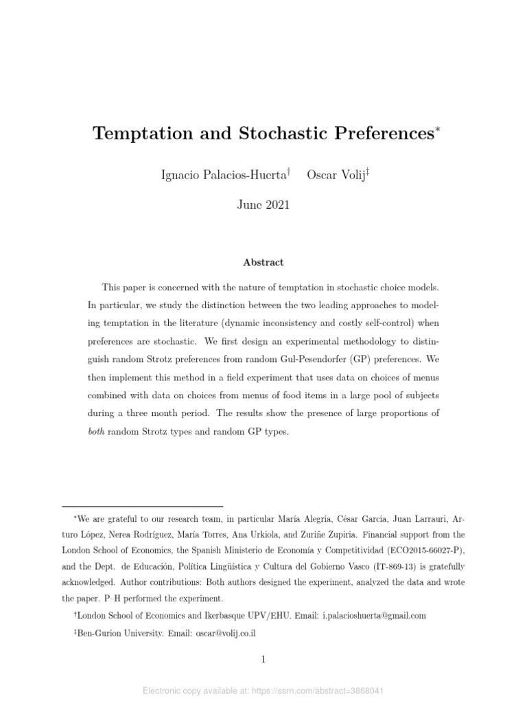 Tempt Tion and S To Chas Tic Preferences | PDF | Utility | Menu (Computing)