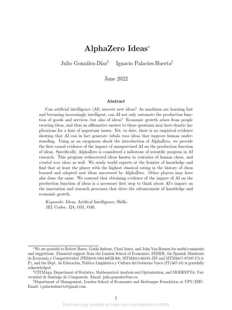 Alpha Zero Idea | PDF | Artificial Intelligence | Intelligence (AI) & Semantics