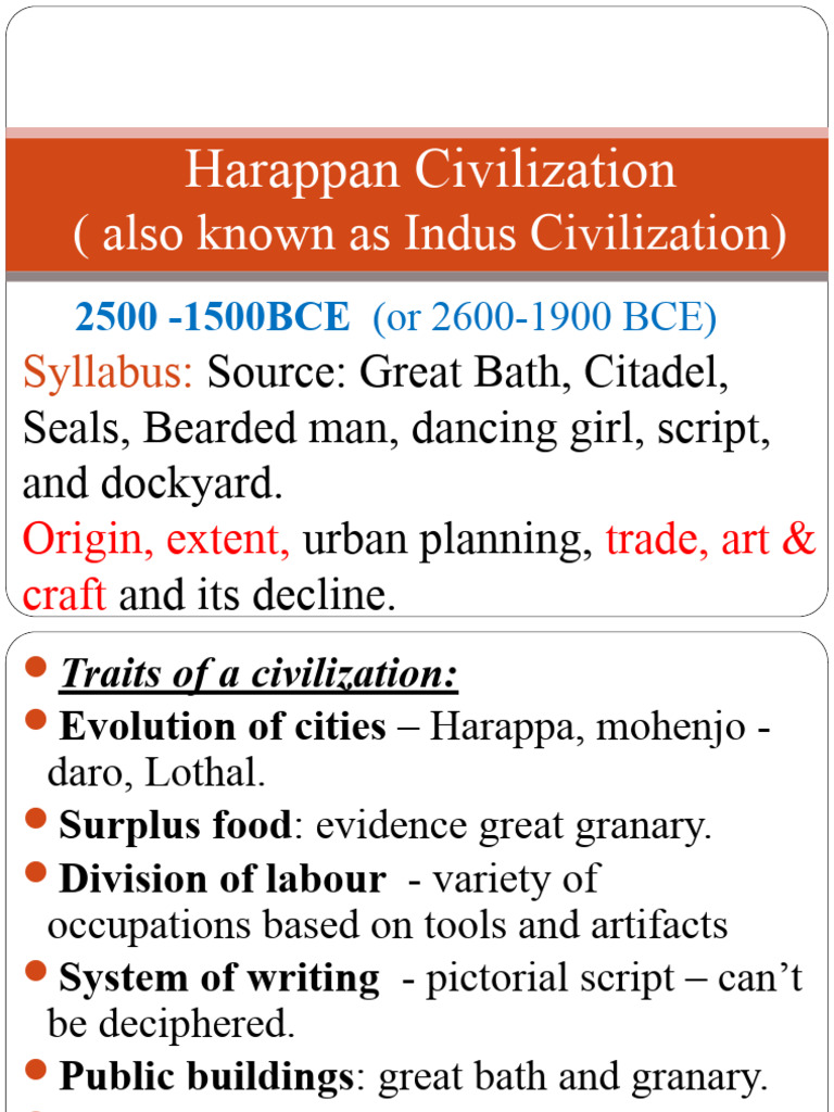 LN - 1 - Harappa Civilisation | PDF | Social Science | Travel