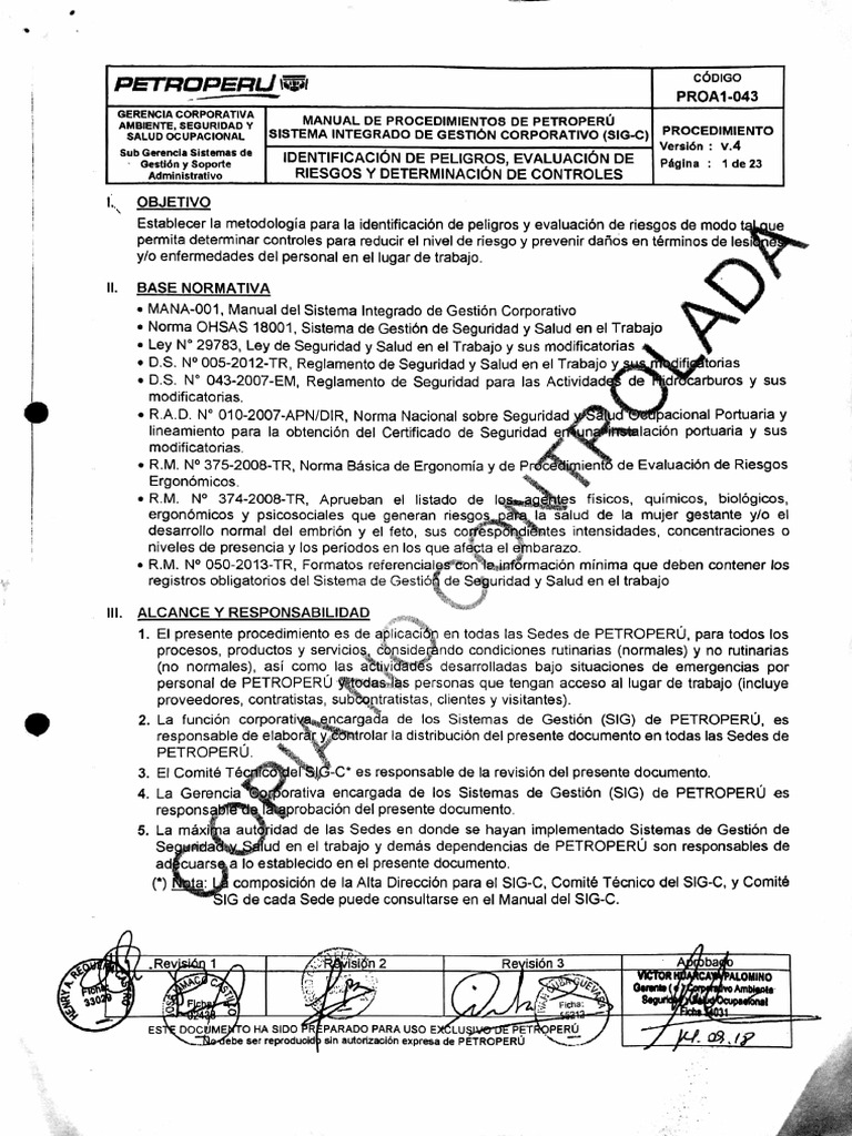 Manual de Procedimientos-Iperc-Petroperú | PDF